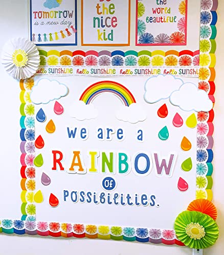 Schoolgirl Style - Hello Sunshine | We Are a Rainbow of Possibilities Bulletin Board Set