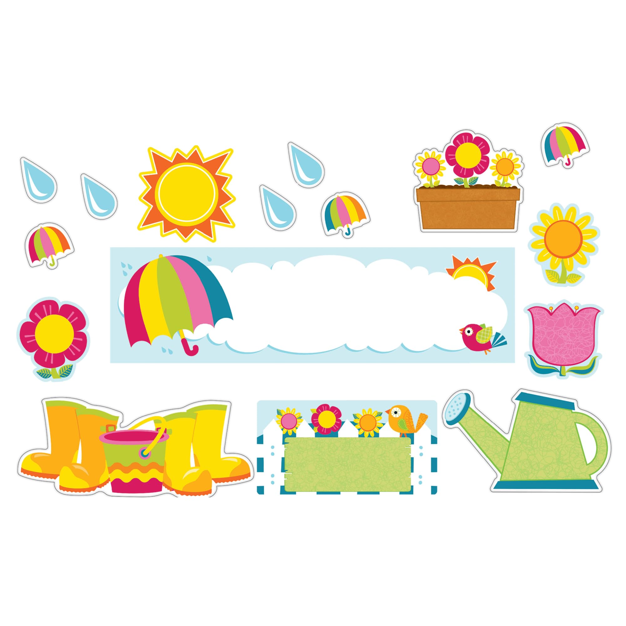 Carson Dellosa Education | Spring Mini Bulletin Board Set | 48pcs (110309)