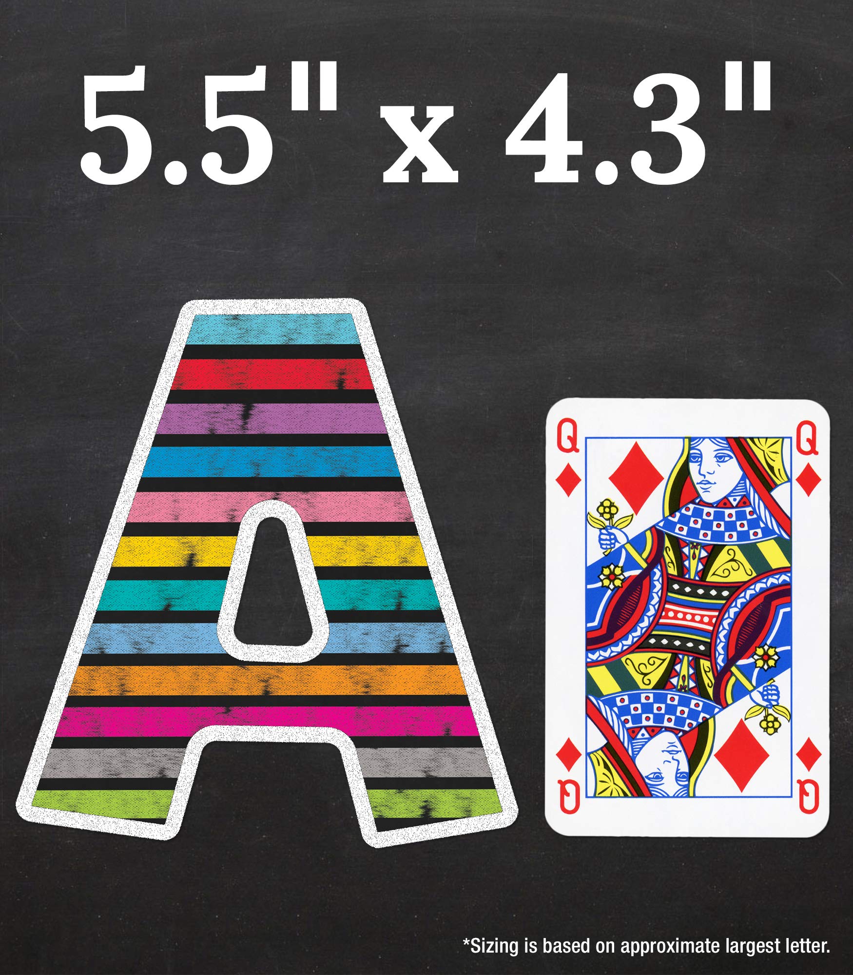 Carson Dellosa 76 Piece 4 Inch Colorful Chalkboard Bulletin Board Letters for Classroom, Uppercase Alphabet Letters, Numbers, Punctuation & Symbols, Cutout Letters for Bulletin Boards