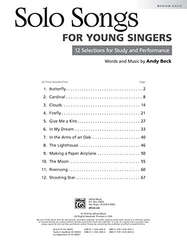 Solo Songs for Young Singers: 12 Selections for Study and Performance, Book & Online Audio (For Solo Singers)