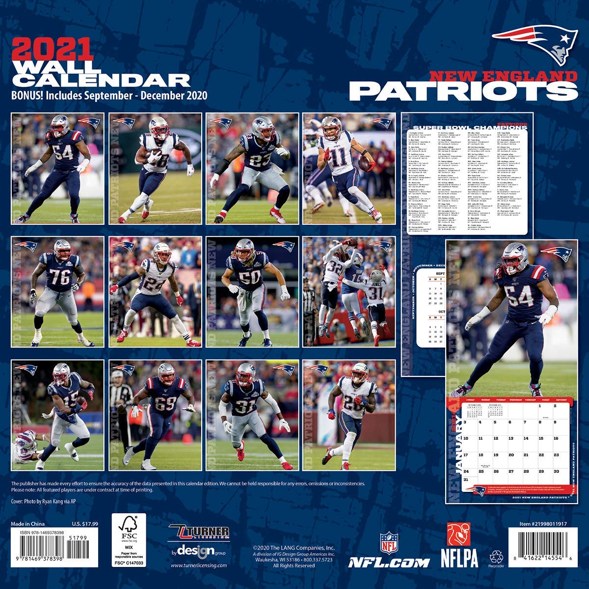 New England Patriots 2021 Calendar