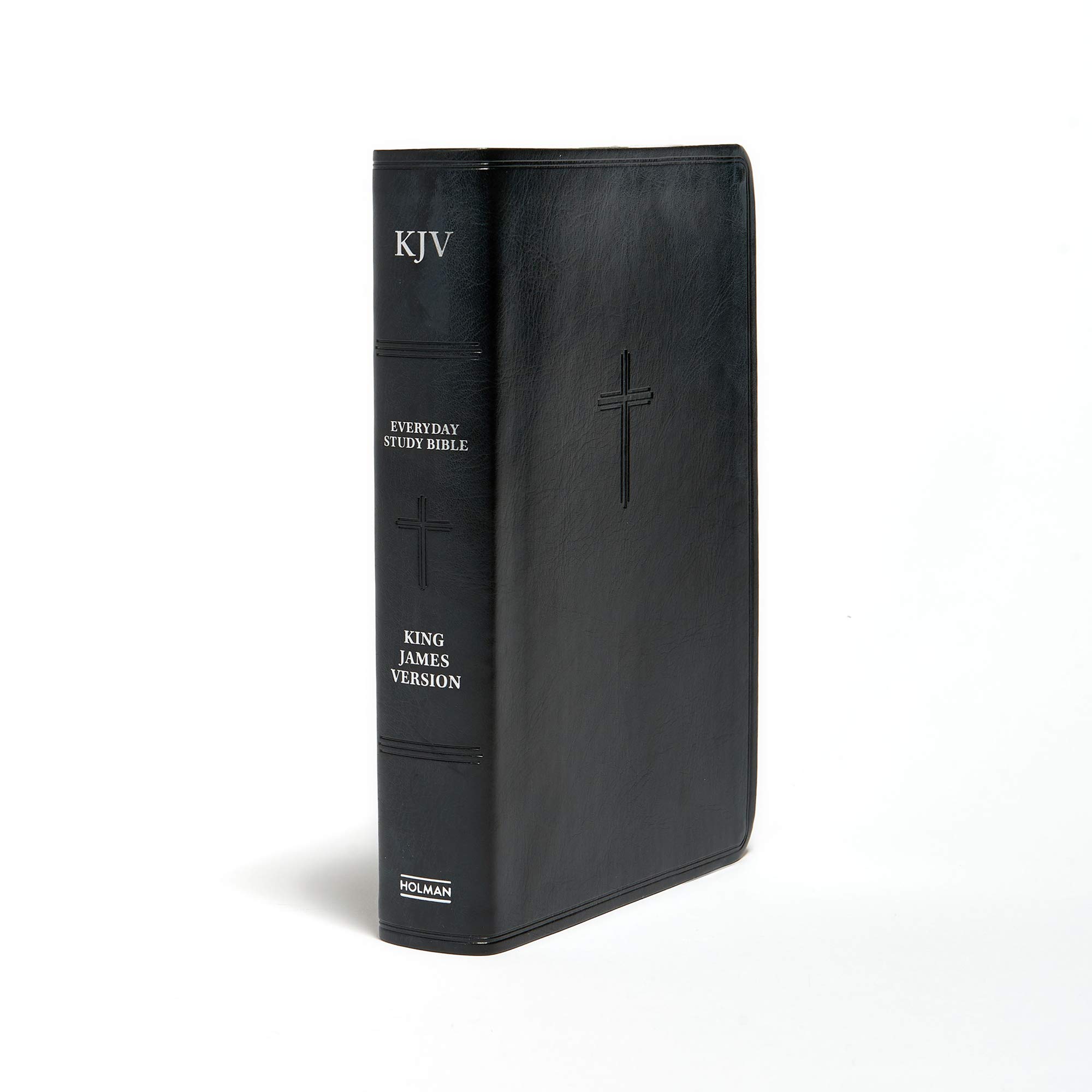 KJV Everyday Study Bible, Black LeatherTouch, Black Letter, Pure Cambridge Text, Study Notes and Comentary, Illustrations, Aricles, Charts, Easy-to-Carry, Easy-to-Read Bible MCM Type