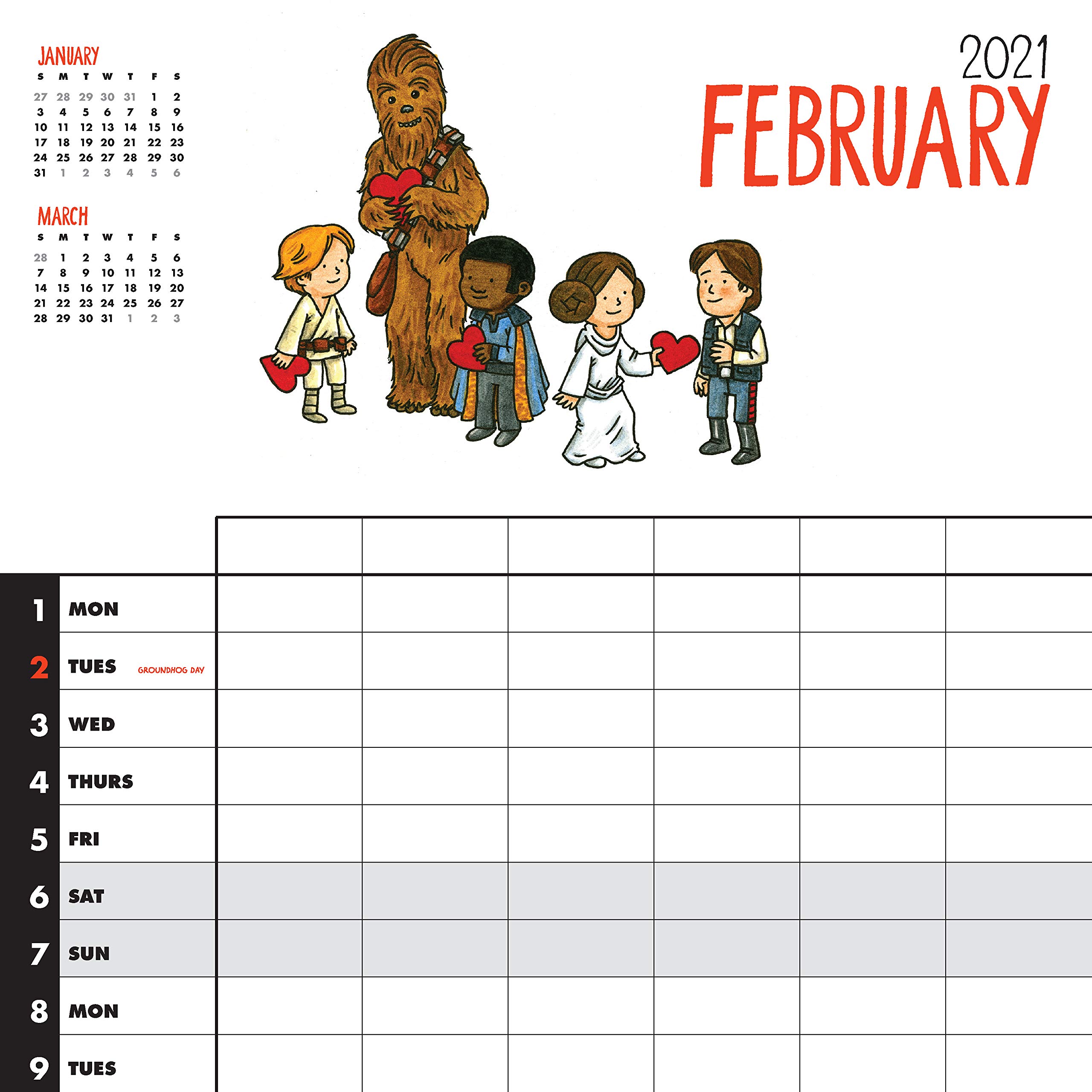 Darth Vader & Family 2021 Family Calendar
