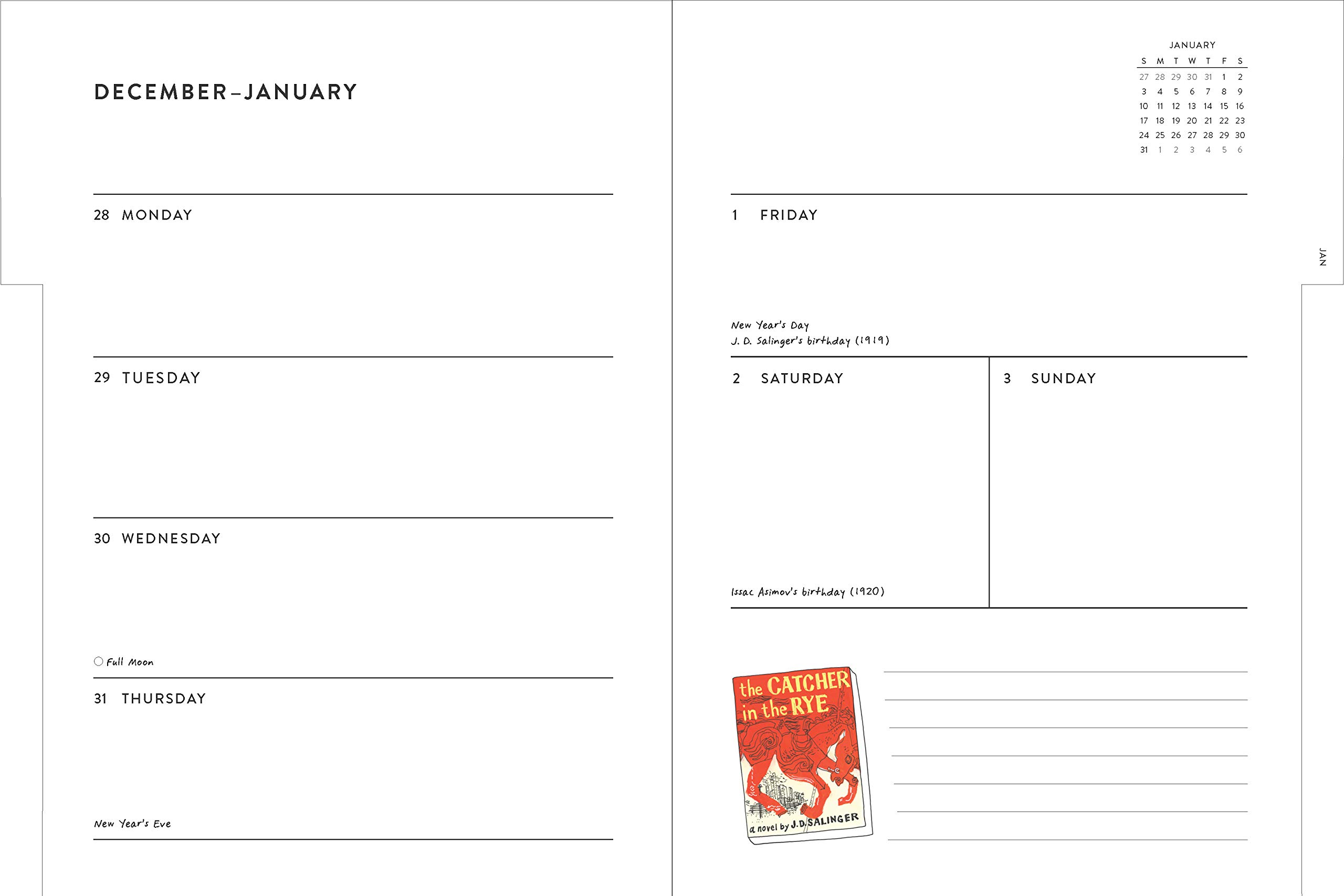 Bibliophile 2021 12-Month Planner: (Weekly Agenda of Miscellany for Book Lovers, Yearly Calendar for Writers)