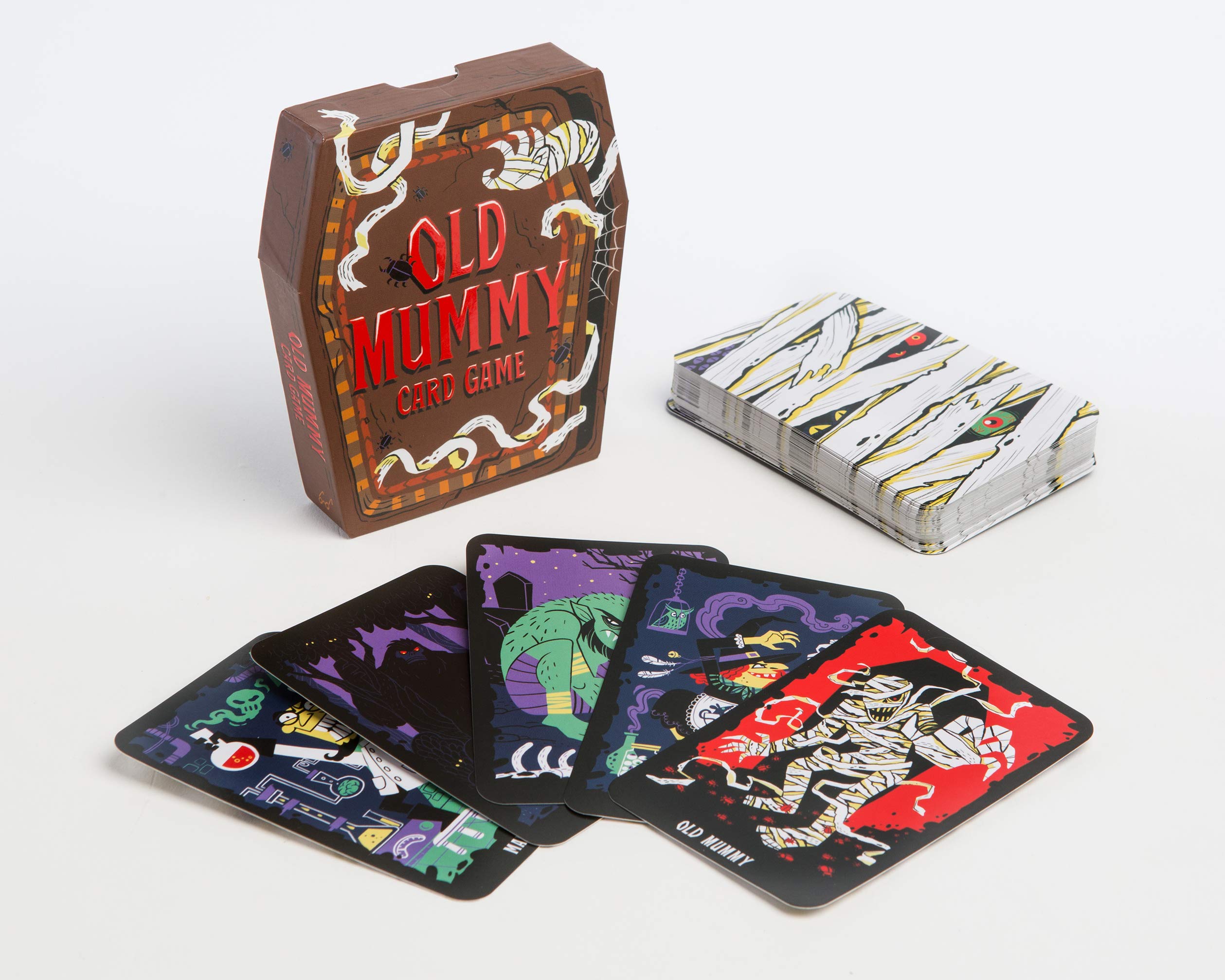 Chronicle Books Old Mummy Card Game: (Spooky Mummy and Monster Playing Cards, Halloween Old Maid Card Game), 1 EA