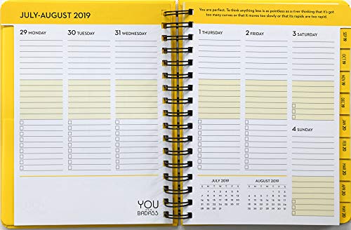 You Are a Badass 17-Month 2019-2020 Monthly/Weekly Planning Calendar