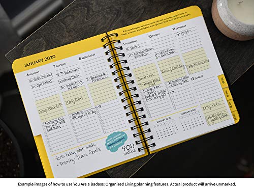 You Are a Badass 17-Month 2019-2020 Monthly/Weekly Planning Calendar