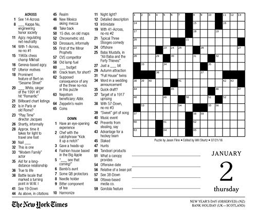 The New York Times Crossword Puzzles 2020 Day-to-Day Calendar