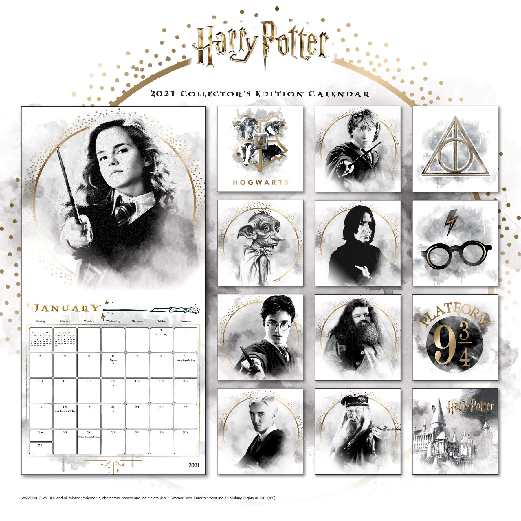 Harry Potter 2021 Calendar: Includes 2 Posters