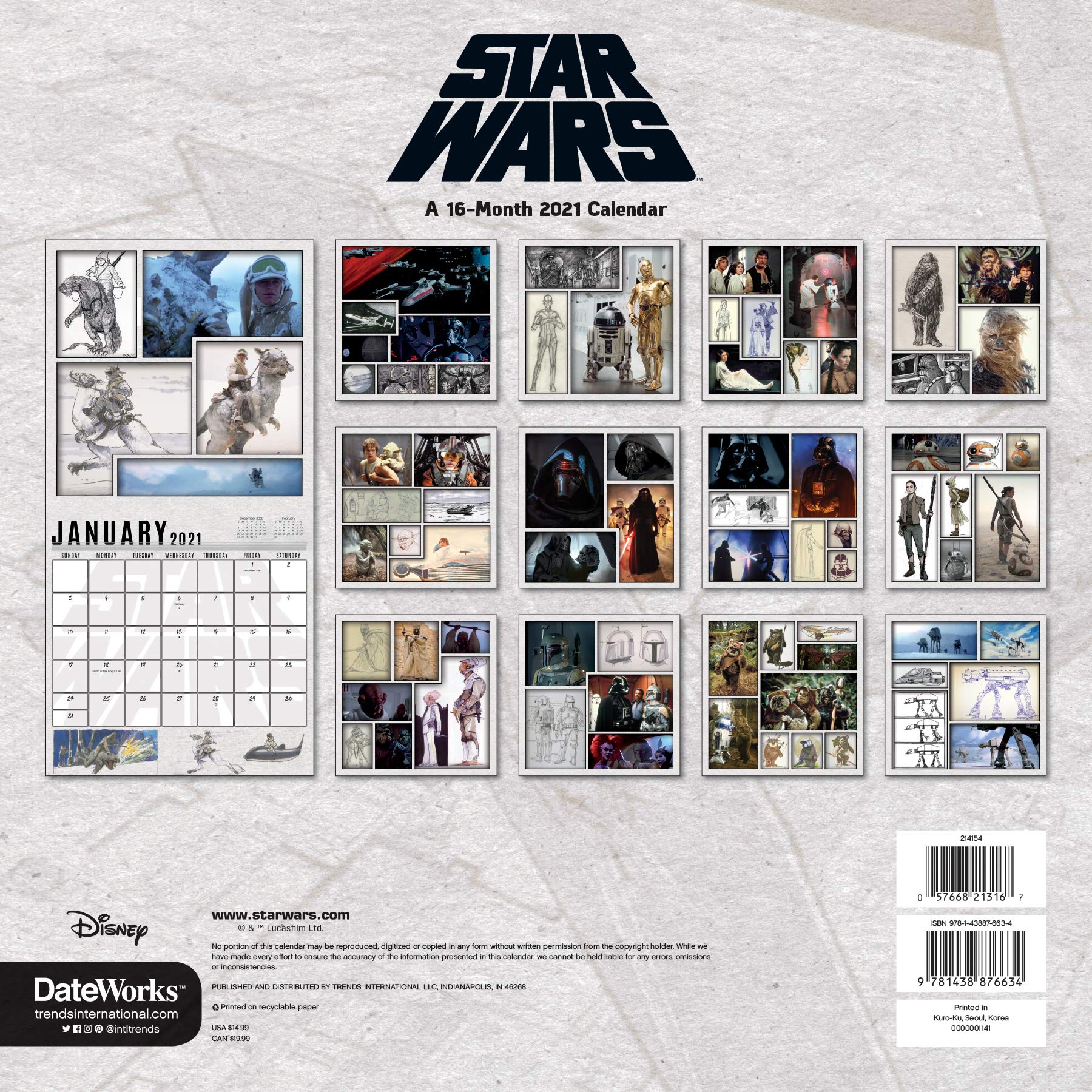 Star Wars 2021 Calendar