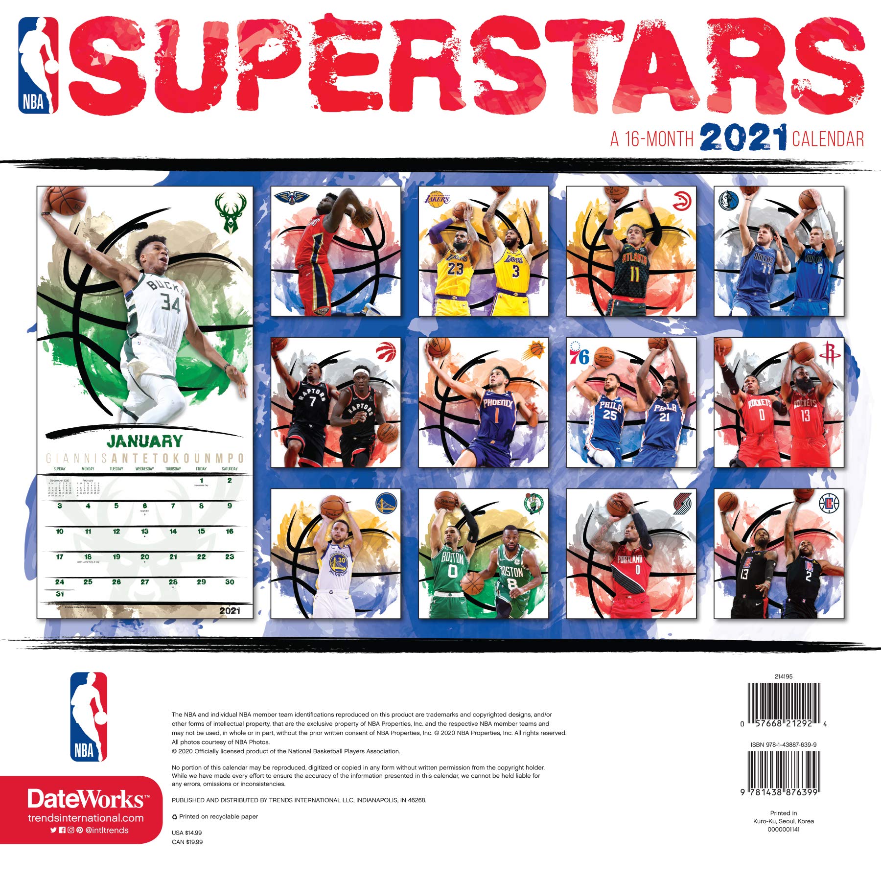 Nba Superstars Calendar
