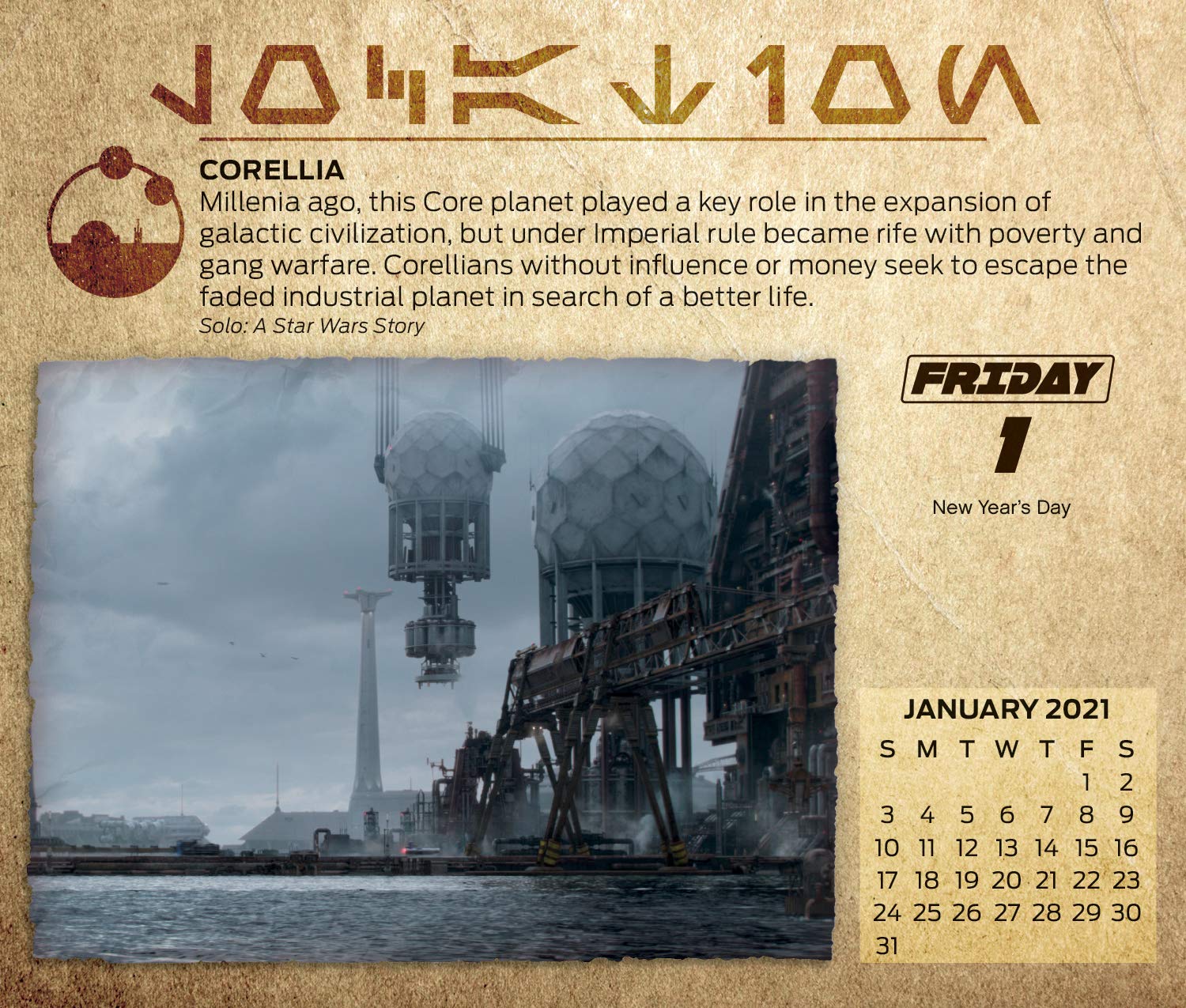 Star Wars 2021 Calendar