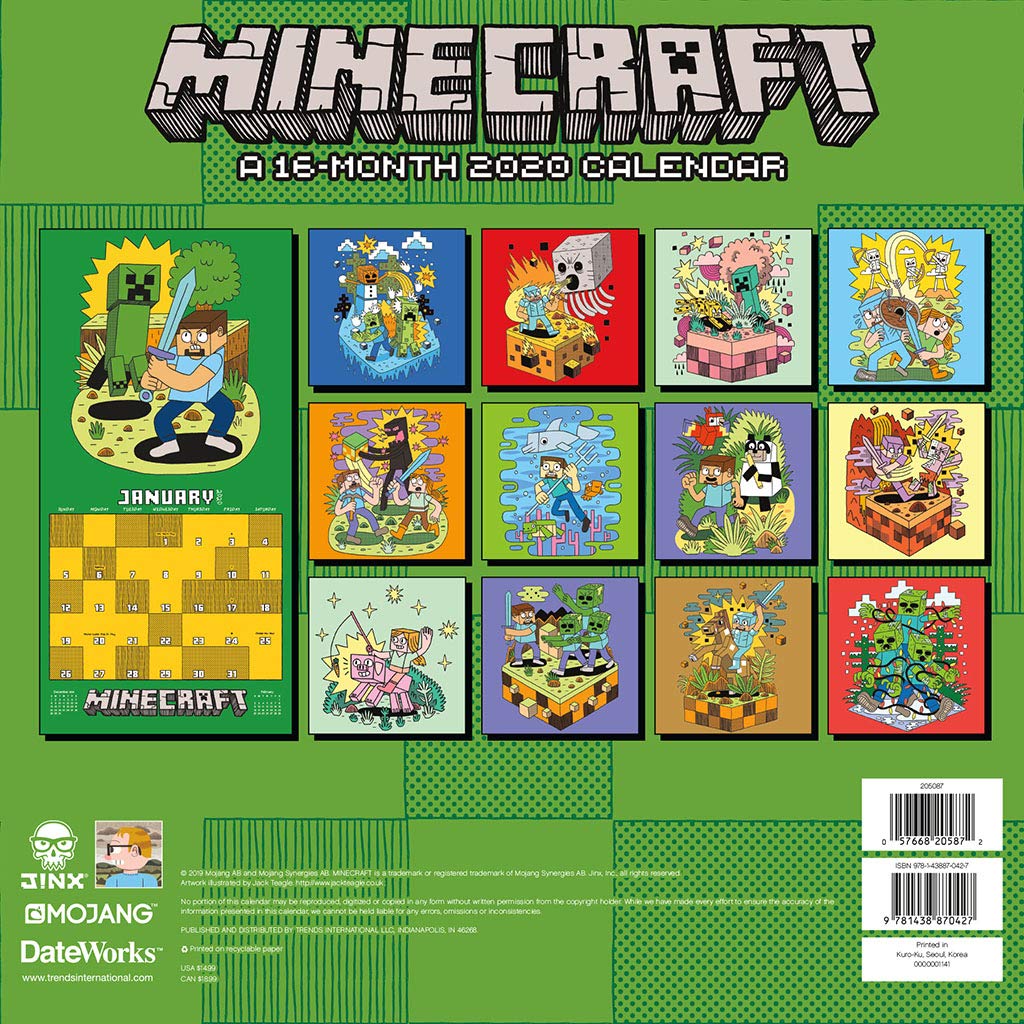 Minecraft 2020 Calendar