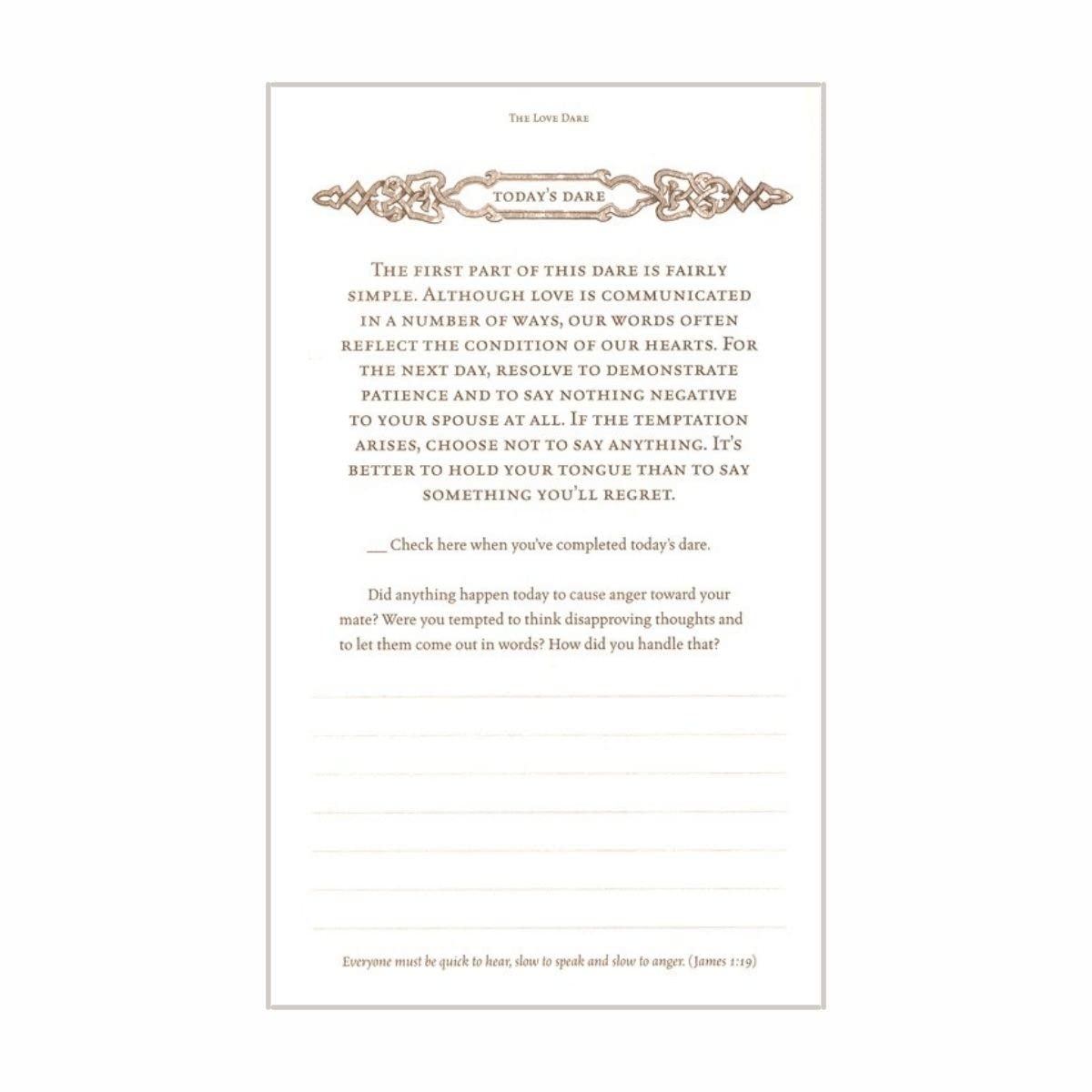The Love Dare, LeatherTouch: Now with Free Online Marriage Evaluation