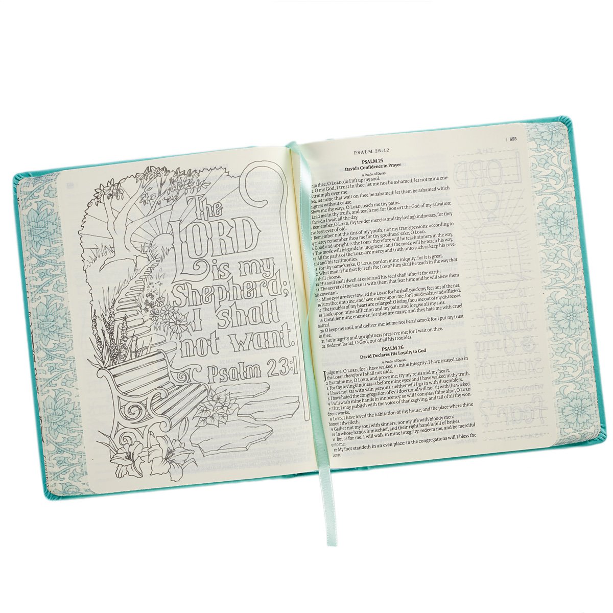 KJV Holy Bible, My Creative Bible, Faux Leather Hardcover - Ribbon Marker, King James Version, Teal w/Elastic Closure (KJV Creative Editions)