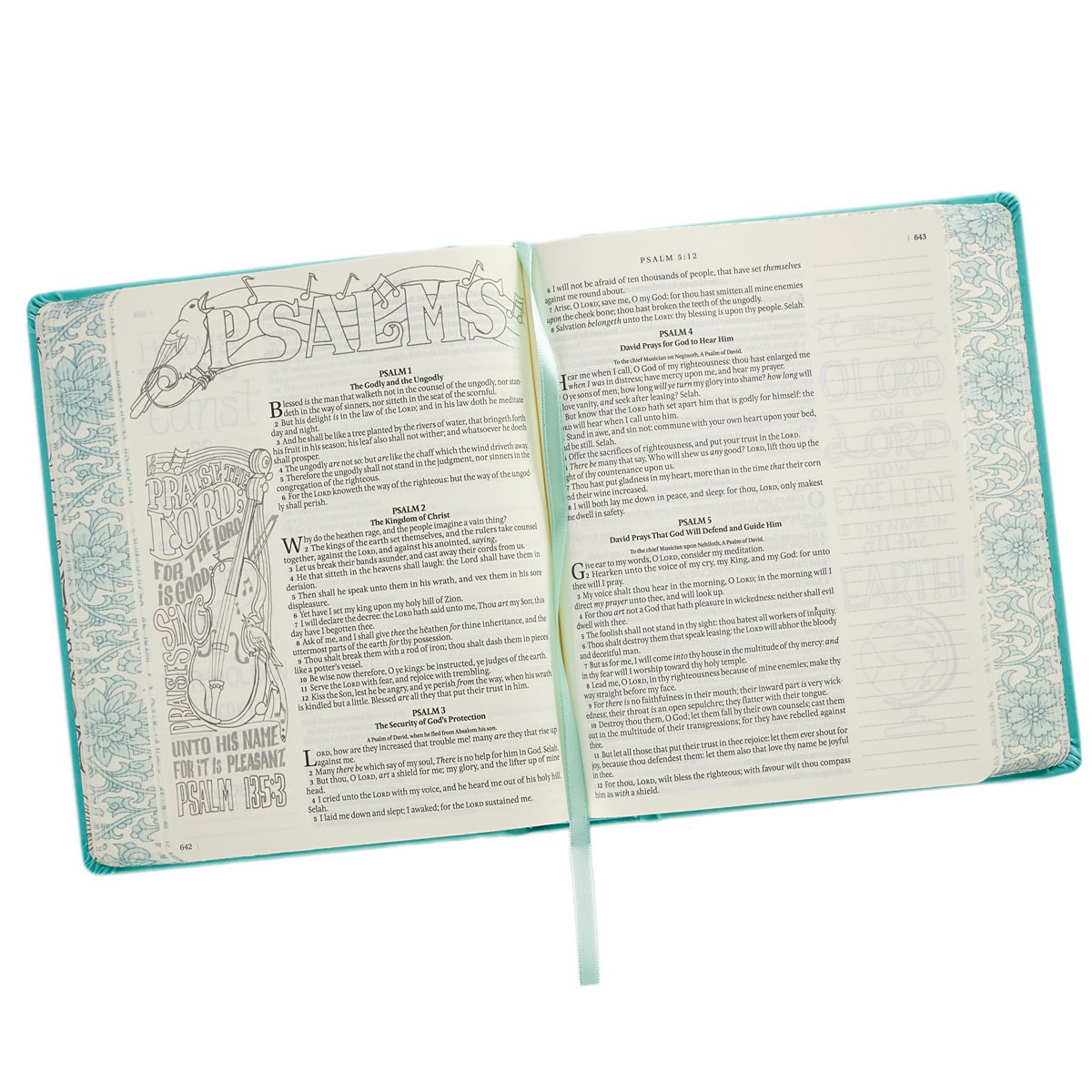 KJV Holy Bible, My Creative Bible, Faux Leather Hardcover - Ribbon Marker, King James Version, Teal w/Elastic Closure (KJV Creative Editions)