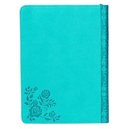 Christian Art Gifts Classic Handy-sized Journal Strength and Dignity Proverbs 31 Woman Bible Verse Inspirational Scripture Notebook w/Ribbon, Faux Leather Flexcover 240 Ruled Pages, 5.7" x 7", Teal