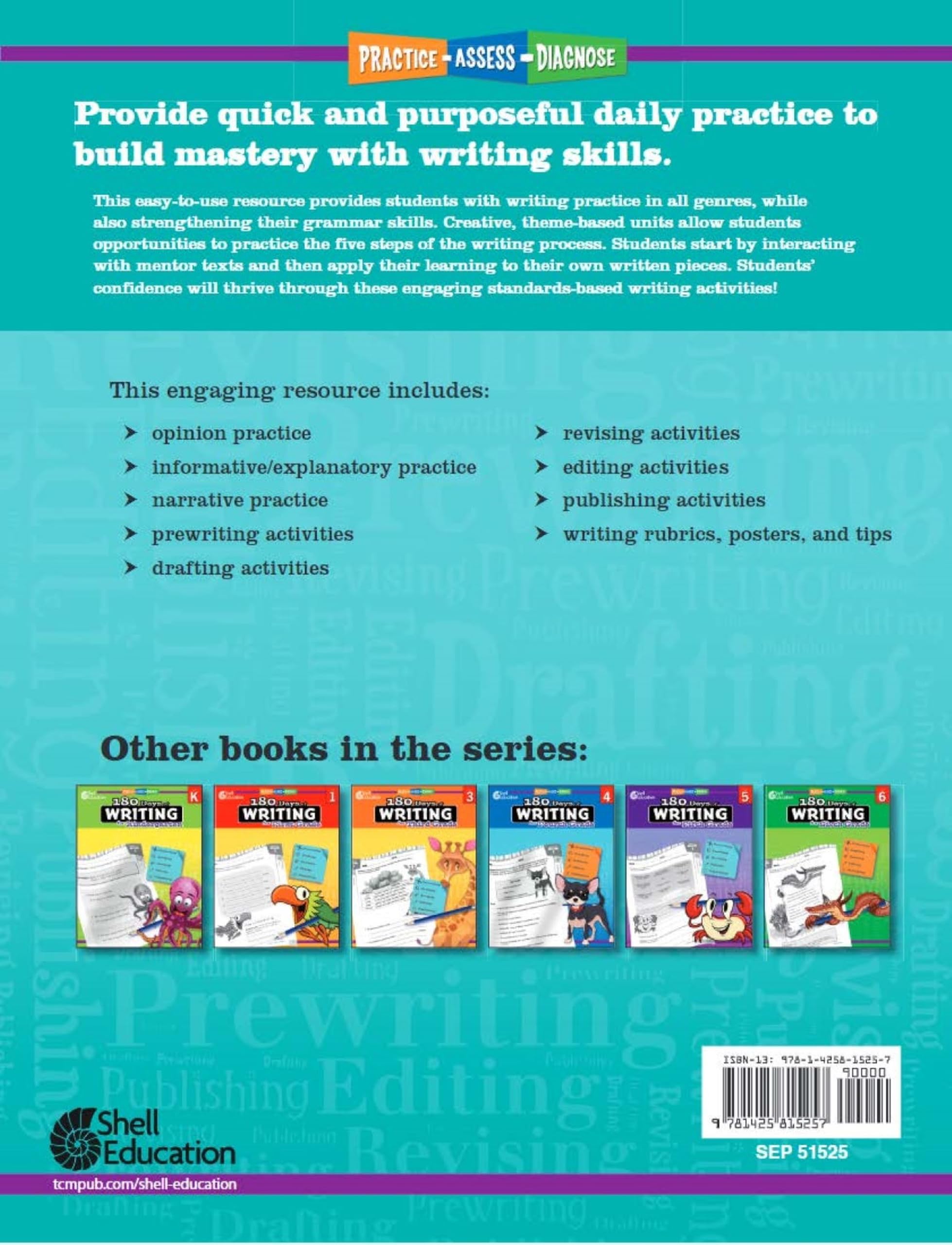 180 Days™: Math, Language, Reading, and Writing for 2nd Grade Practice Workbook for Classroom and Home, Cool and Fun Practice Created by Teachers (180 Days of Practice)