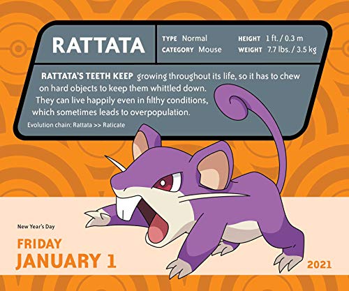 Pokemon 2021 Day-to-Day Calendar