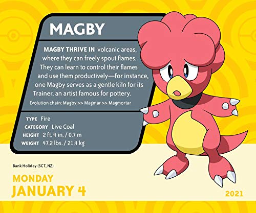 Pokemon 2021 Day-to-Day Calendar