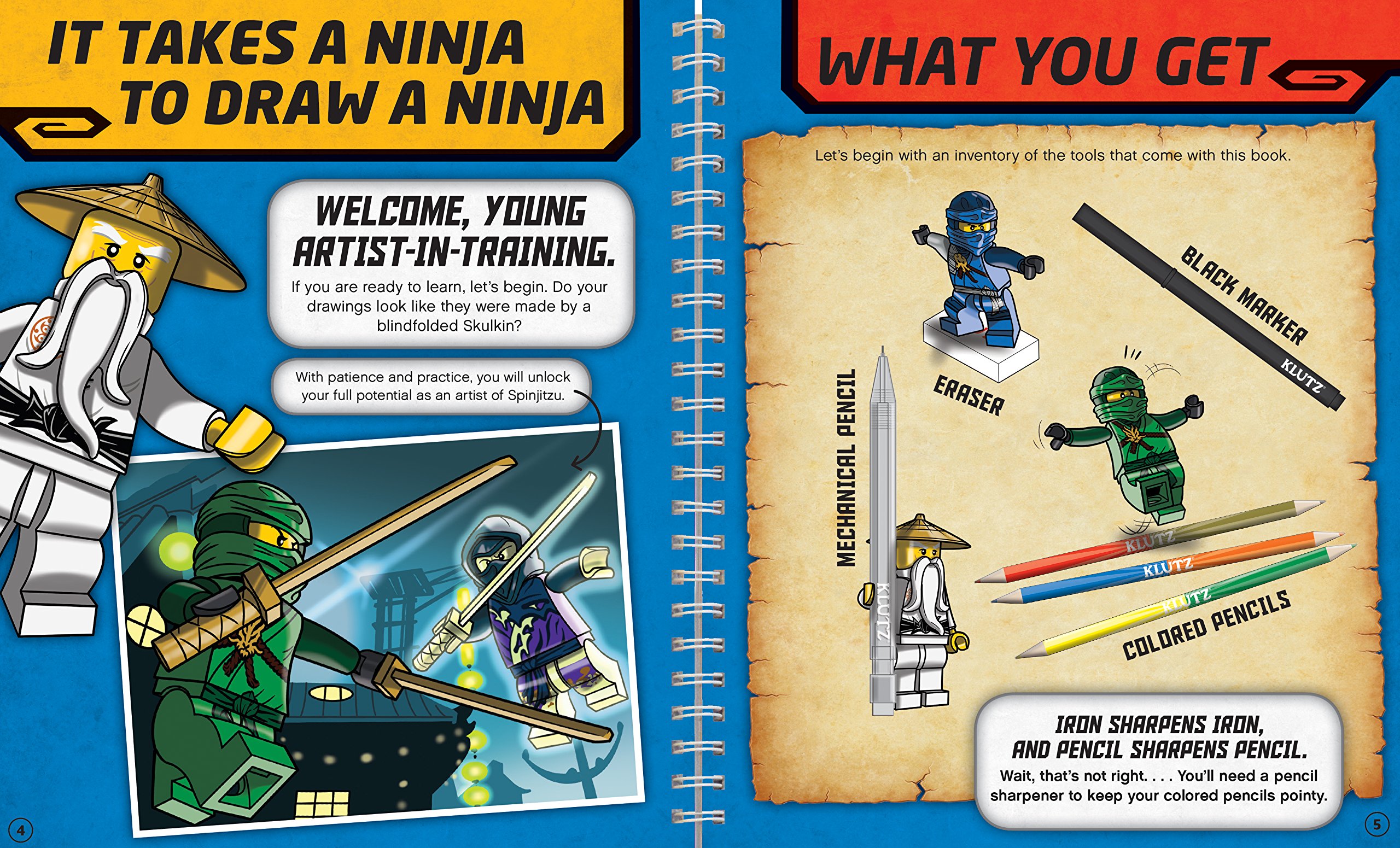 KLUTZ LEGO NINJAGO How To Draw Ninja, Villains, And More! Drawing Set