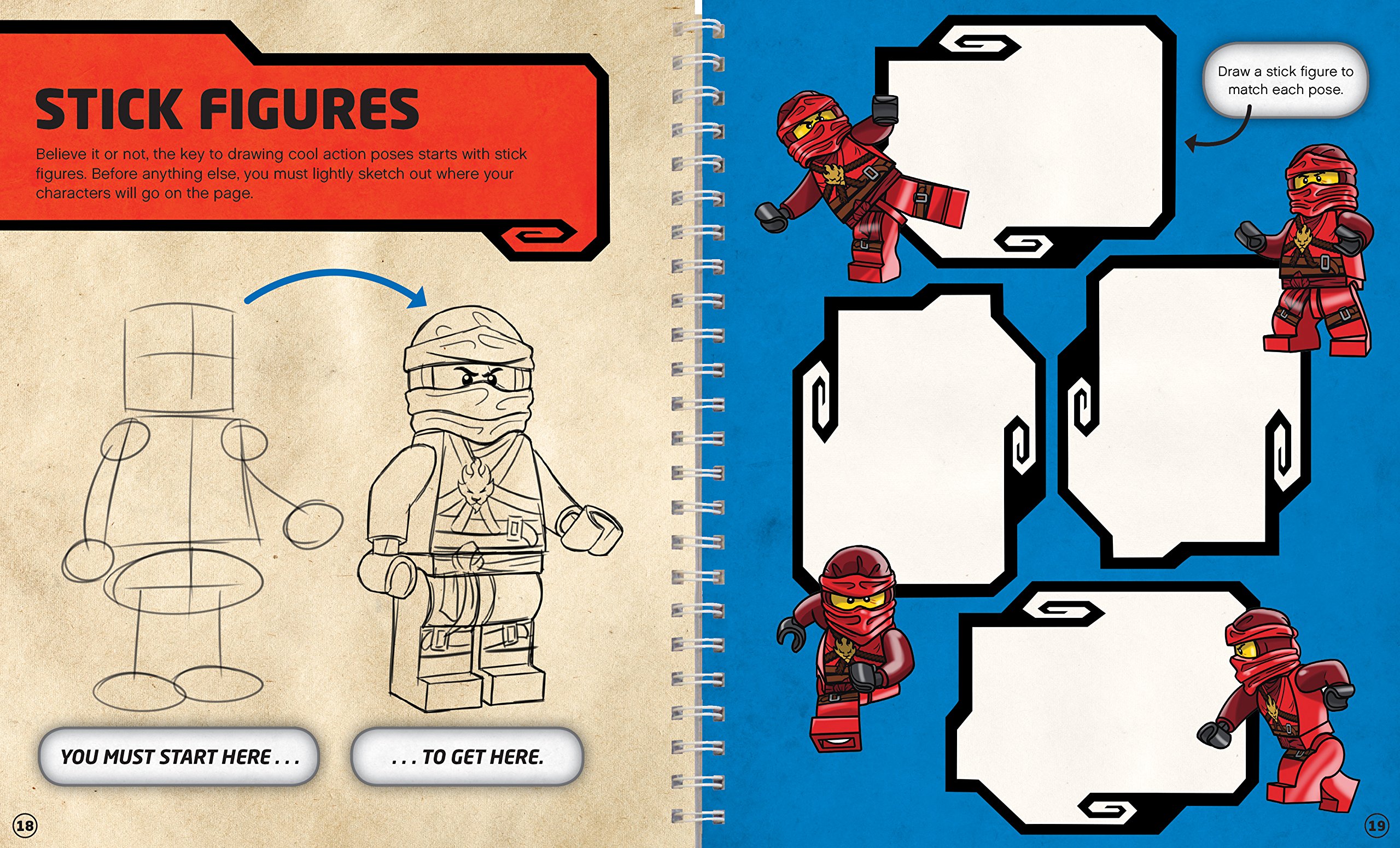 KLUTZ LEGO NINJAGO How To Draw Ninja, Villains, And More! Drawing Set