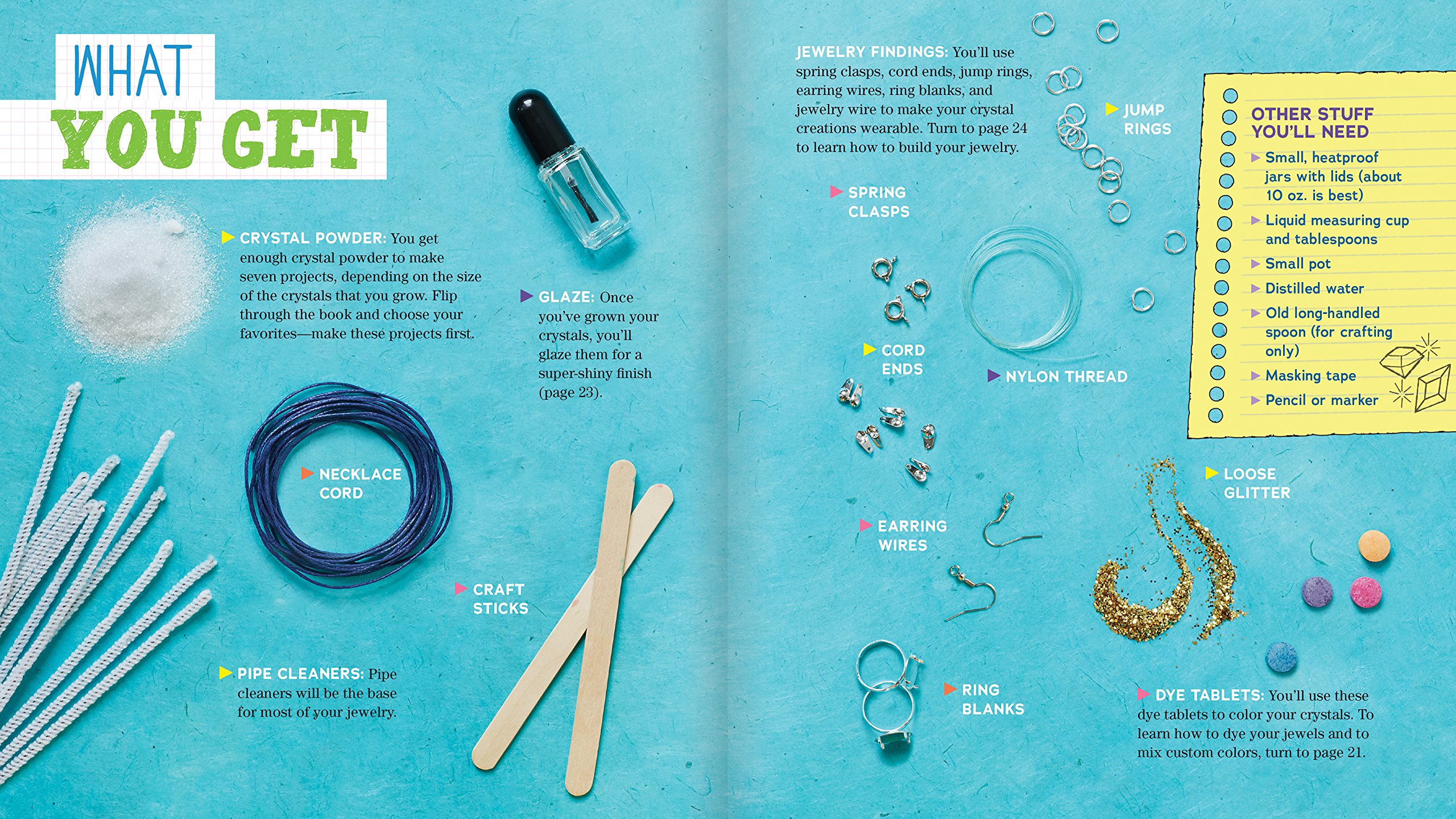 KLUTZ Grow Your Own Crystal Jewelry Science Kit
