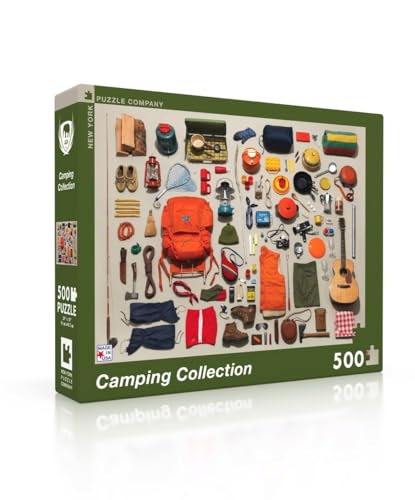 New York Puzzle Company - Jim Golden Camping Equipment - 500 Piece Jigsaw Puzzle