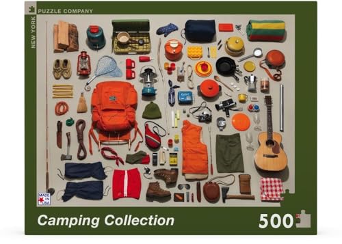 New York Puzzle Company - Jim Golden Camping Equipment - 500 Piece Jigsaw Puzzle