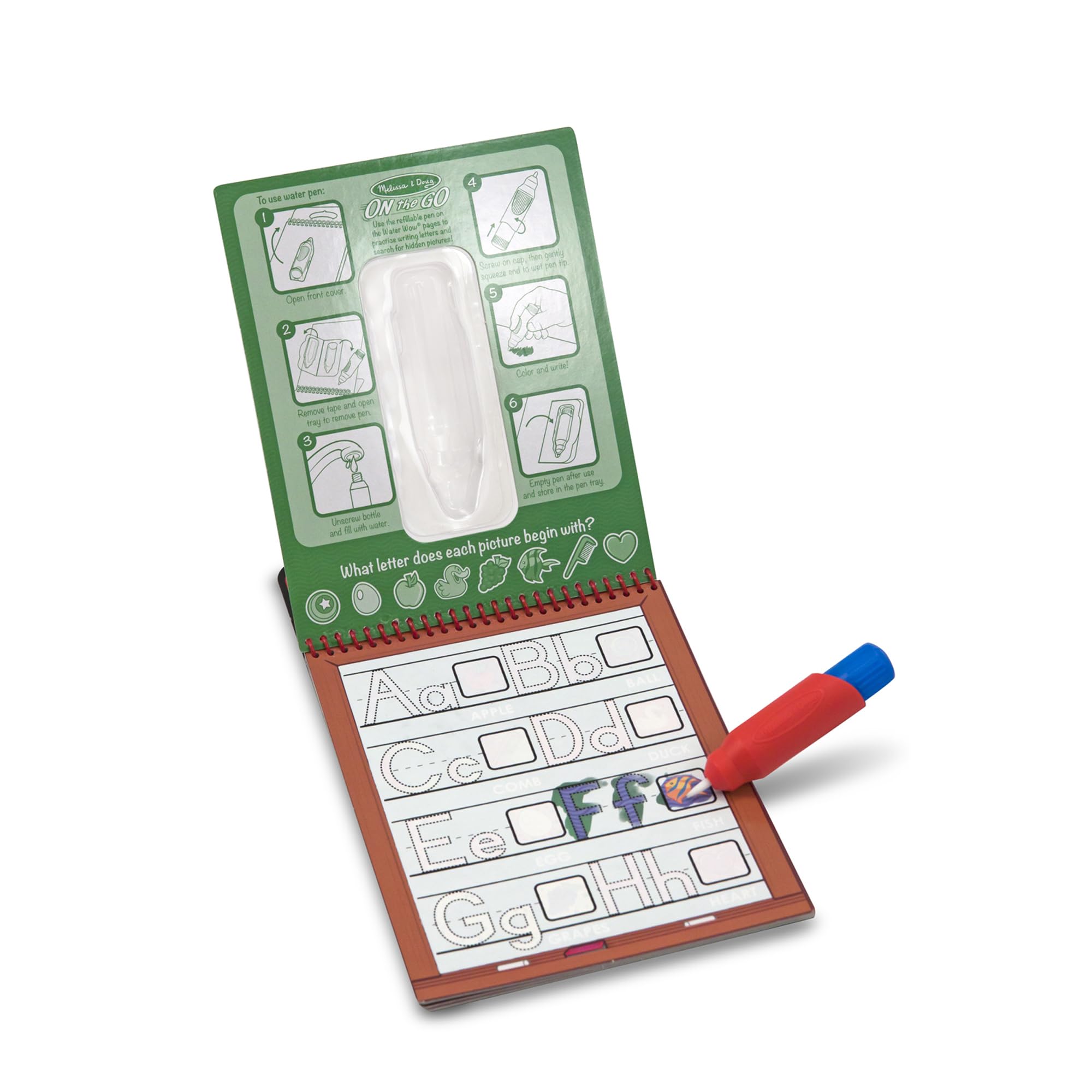 Melissa & Doug On the Go Water Wow! Reusable Water-Reveal Activity Pad - Alphabet - FSC Certified