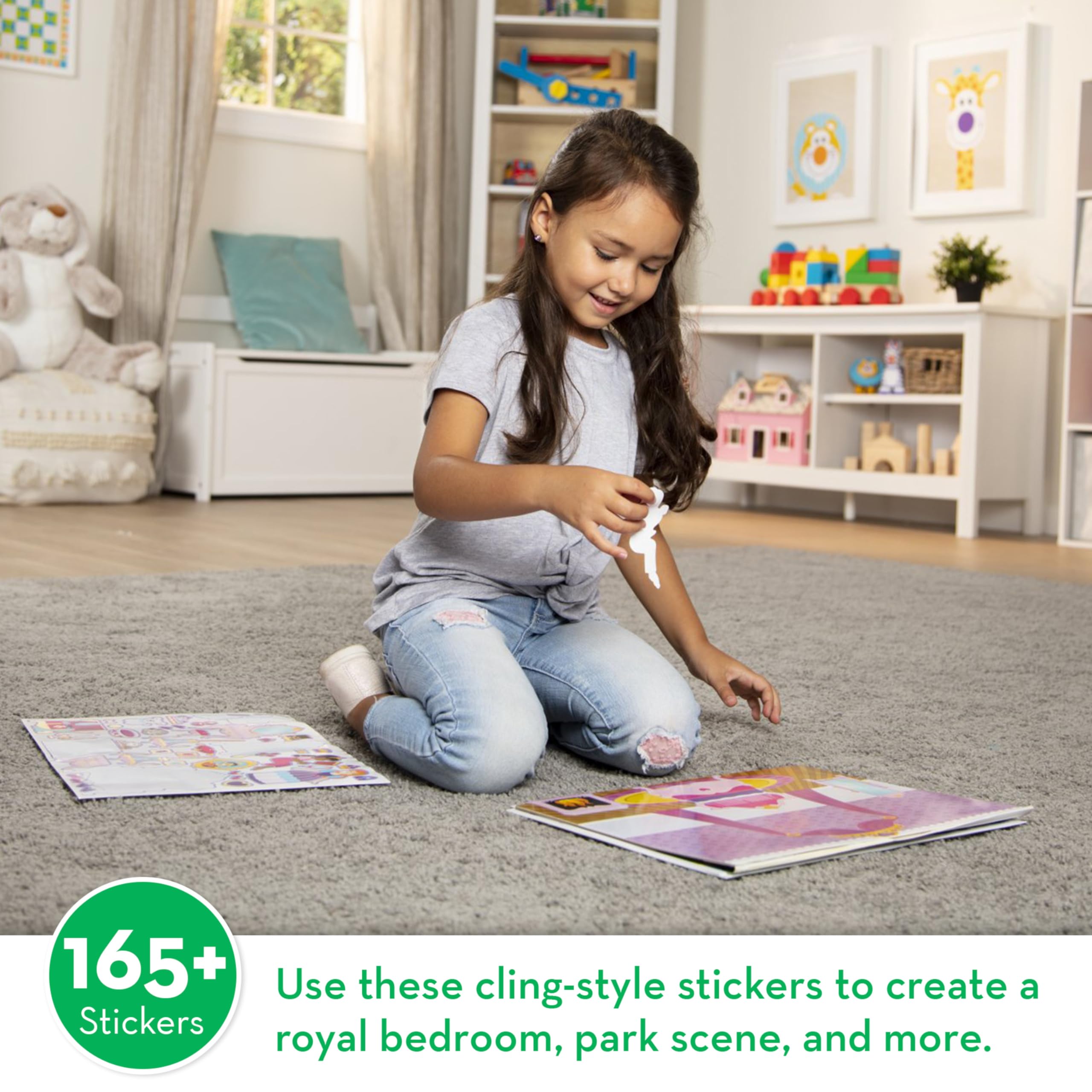Melissa & Doug Reusable Sticker Pad: Princess Castle - 200+ Stickers And 5 Scenes