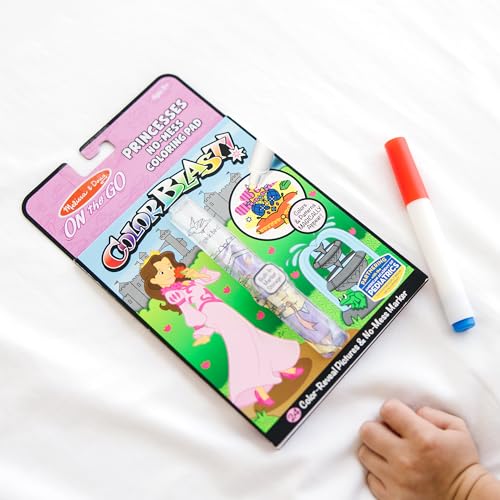 Melissa & Doug On the Go ColorBlast! Activity Book - Princess (24 Pages) - FSC Certified