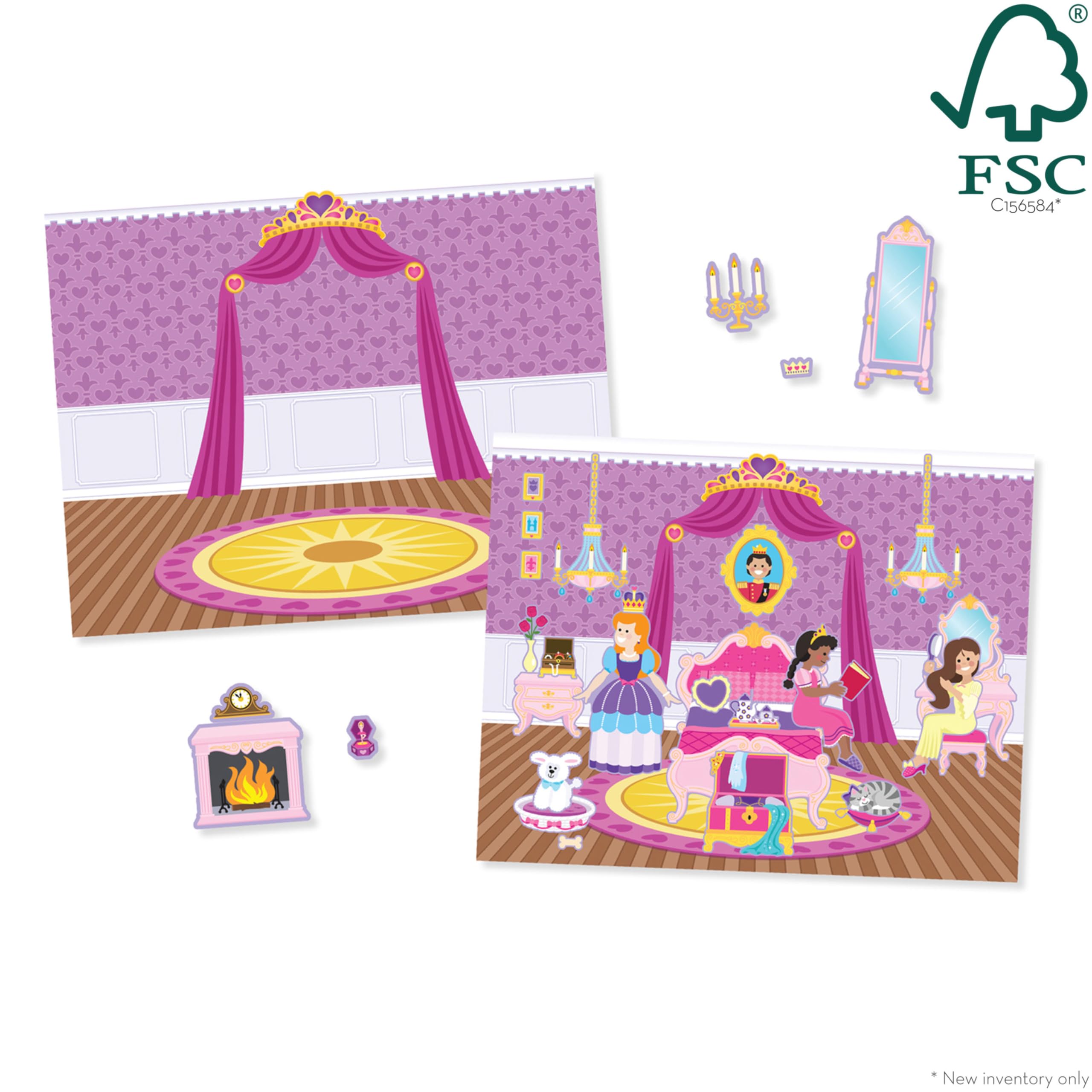 Melissa & Doug Reusable Sticker Pad: Princess Castle - 200+ Stickers And 5 Scenes
