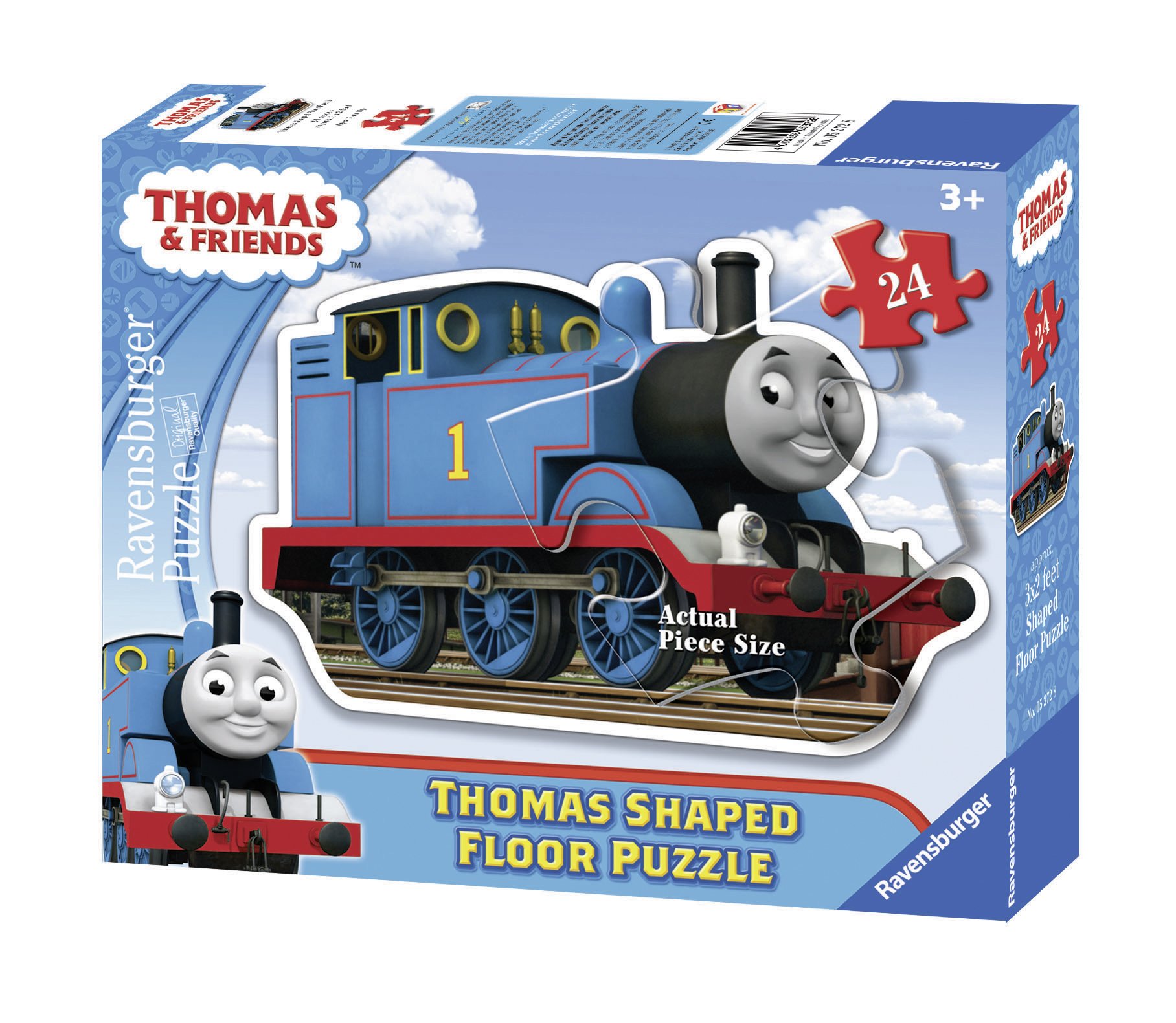 Ravensburger Thomas & Friends: Thomas The Tank Engine 24 Piece Shaped Floor Jigsaw Puzzle for Kids β Every Piece is Unique, Pieces Fit Together Perfectly