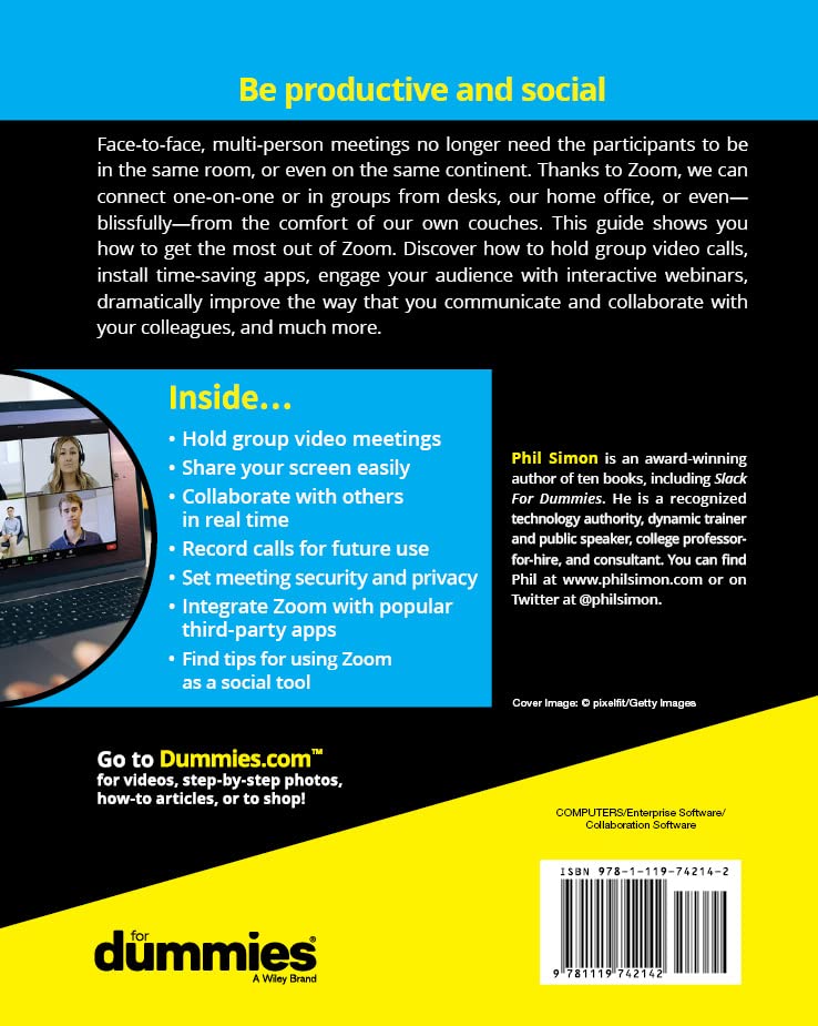 Zoom For Dummies (For Dummies (Computer/Tech))