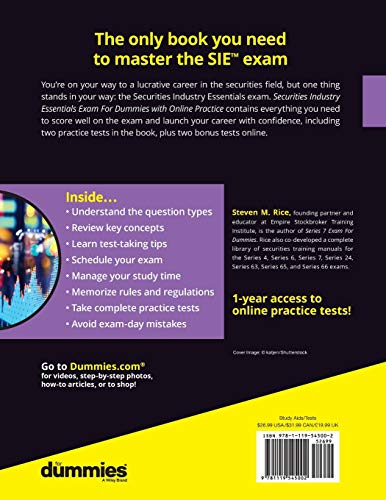 Securities Industry Essentials Exam For Dummies with Online Practice (For Dummies (Career/Education))