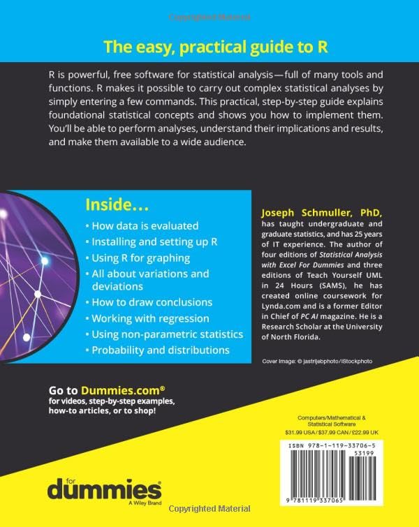 Statistical Analysis with R For Dummies (For Dummies (Computer/Tech))