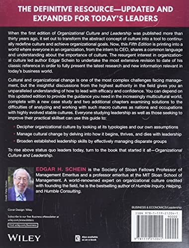 Organizational Culture and Leadership (The Jossey-Bass Business & Management Series)