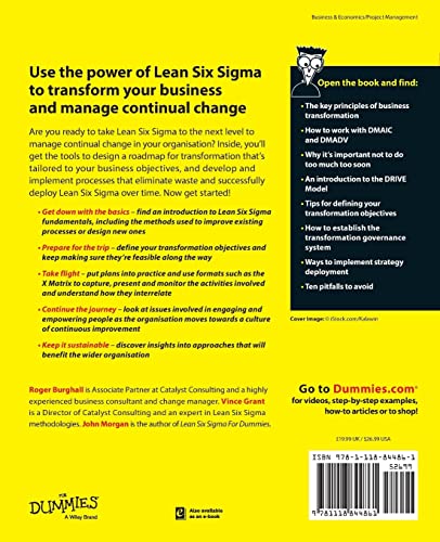 Lean Six Sigma Business Transformation For Dummies