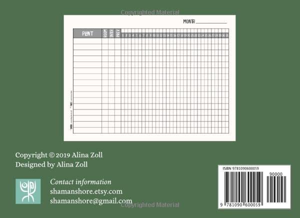 Plant Watering Notepad: 8 x 6 Log book to Keep Track and Schedule Watering Times for Indoor Plants