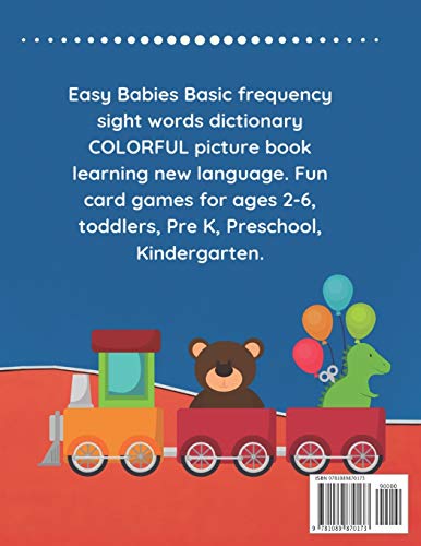 Kids Learn First Vocabulary Builder FULL COLORS Cartoons Flash Cards English Greek: Easy Babies Basic frequency sight words dictionary COLORFUL ... toddlers, Pre K, Preschool, Kindergarten.