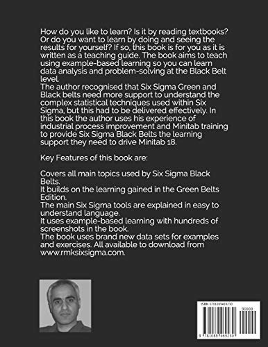 SIx Sigma Statistics using Minitab 18: Black Belt Edition, (B&W Version)