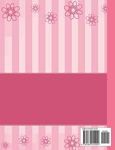 Abella: Personalized Name College Ruled Notebook Pink Lines and Flowers