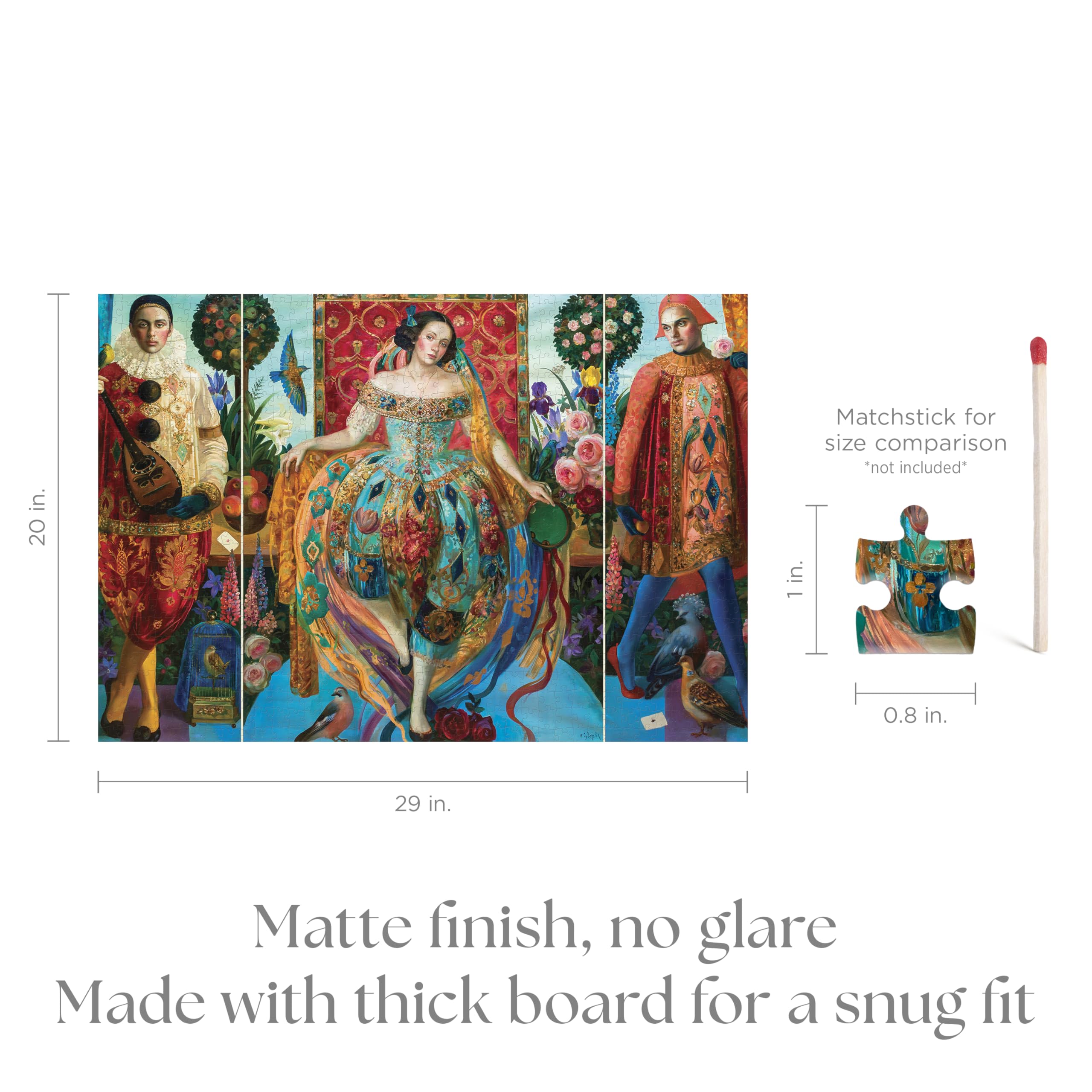 Pomegranate 1000-Piece Jigsaw Puzzle for Adults, Olga Suvorova's Dancer, Matte Finish, Snug Fit
