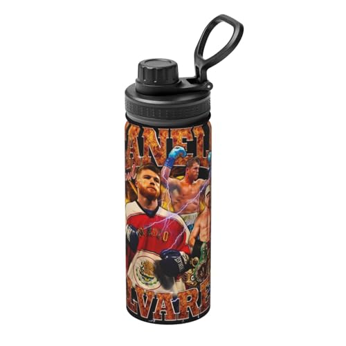 Eevikion Canelo of Alvarez Stainless Steel Insulated Tumbler Sports Water Bottle Hot and Cold Travel Cup 18oz