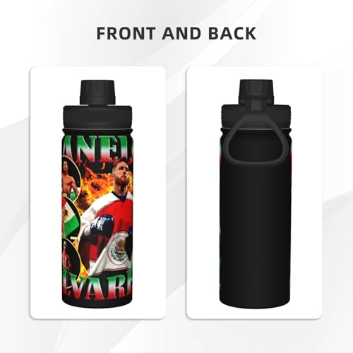 Eevikion Canelo of Alvarez Stainless Steel Insulated Tumbler Sports Water Bottle Hot and Cold Travel Cup 18oz
