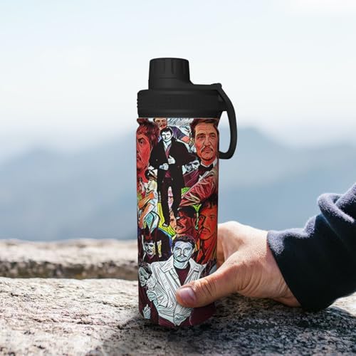 Eevikion Pedro Actor Pascal Stainless Steel Insulated Tumbler Sports Water Bottle Hot and Cold Travel Cup 18oz