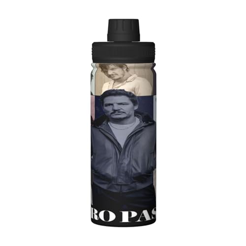 Eevikion Pedro Actor Pascal Stainless Steel Insulated Tumbler Sports Water Bottle Hot and Cold Travel Cup 18oz