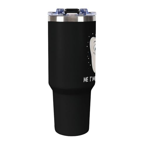 Trust Me I'm A Dentist Insulated Tumbler with Lid And Straw Stainless Steel Travel Coffee Mug 40oz Deep Blue-style