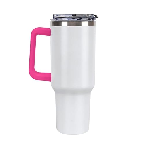 Karate Fighter Insulated Tumbler with Lid And Straw Stainless Steel Travel Coffee Mug 40oz Light Rose Red-style